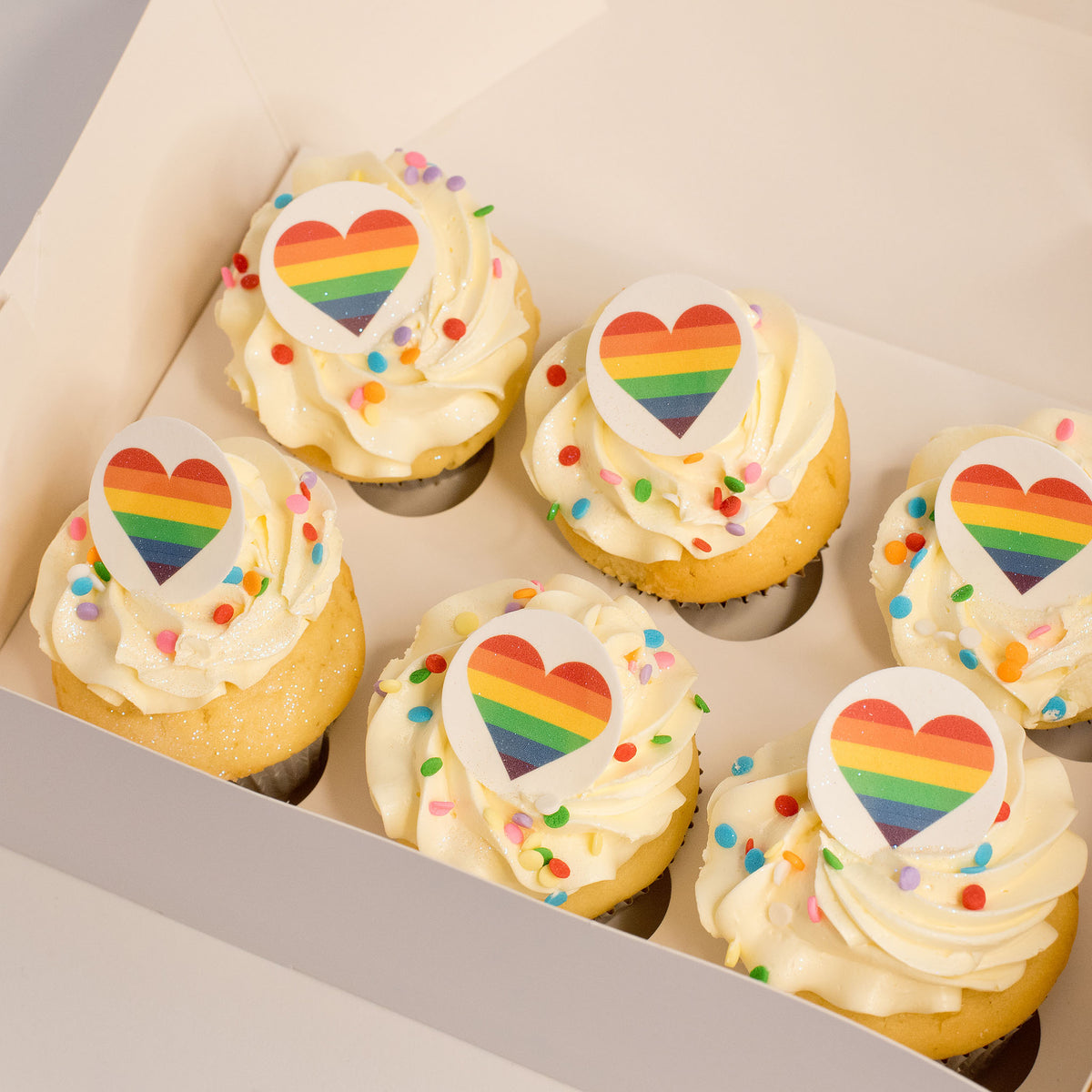 🌈 Rainbow Pride - Standard Size Cupcakes – Cute Cakes & Co