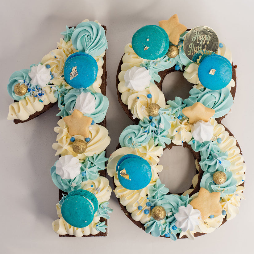 Grand "Shades of Blues" - Fudge Truffle Numbers – Cute Cakes & Co